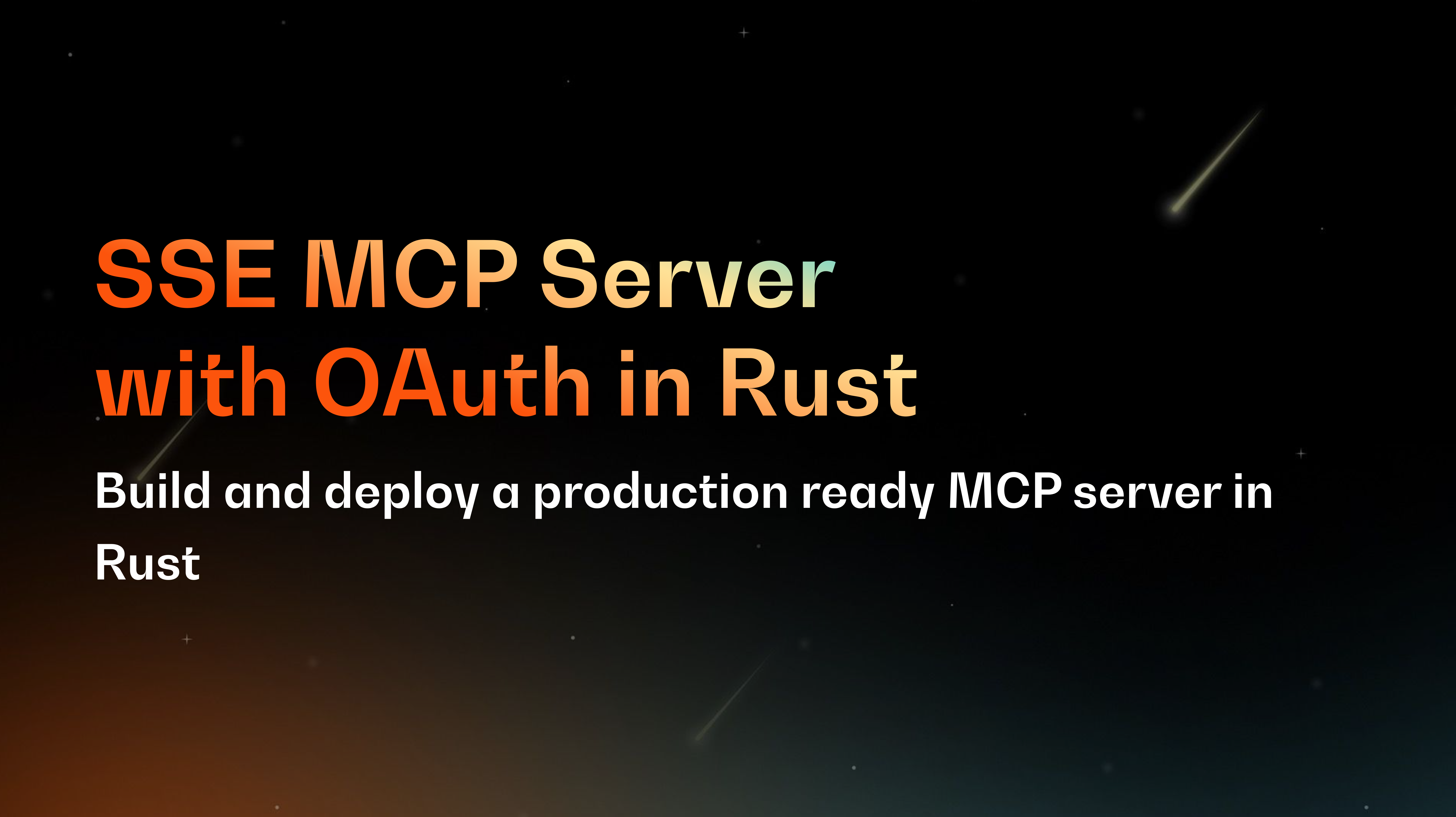 How to Build and Deploy an SSE MCP Server with OAuth in Rust | Shuttle